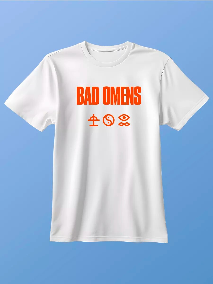 Футболка с надписью bad omens