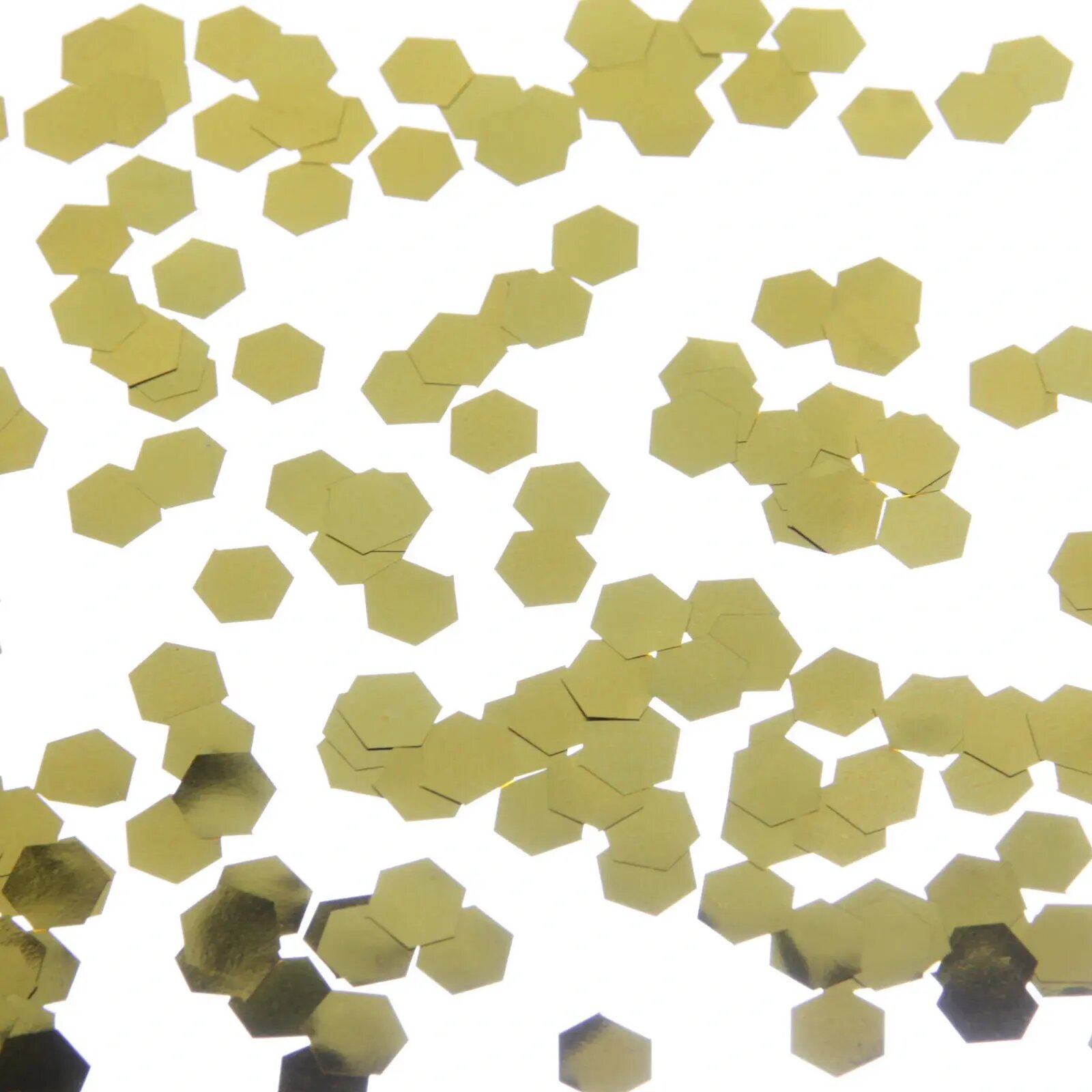 Конфетти «Грани» 15 г, золотые шестигранники для праздников и декора
