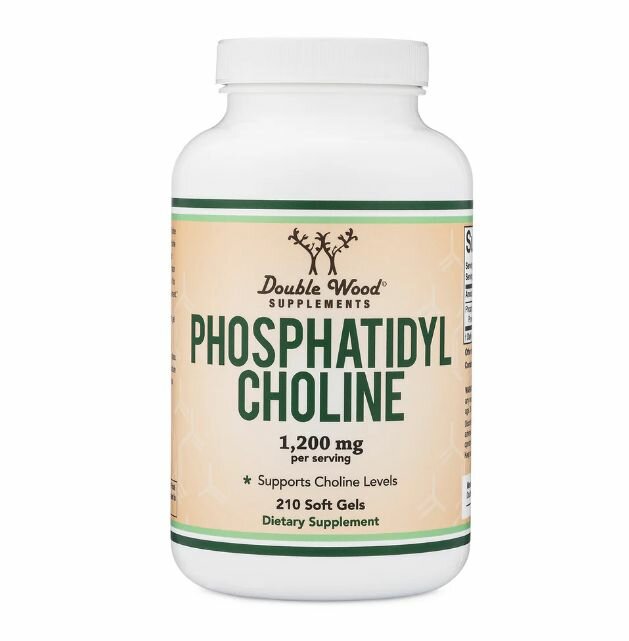 Double Wood Supplements, Phosphatidylcholine, Фосфатидилхолин, для поддержки мозга, 210 мягких капсул