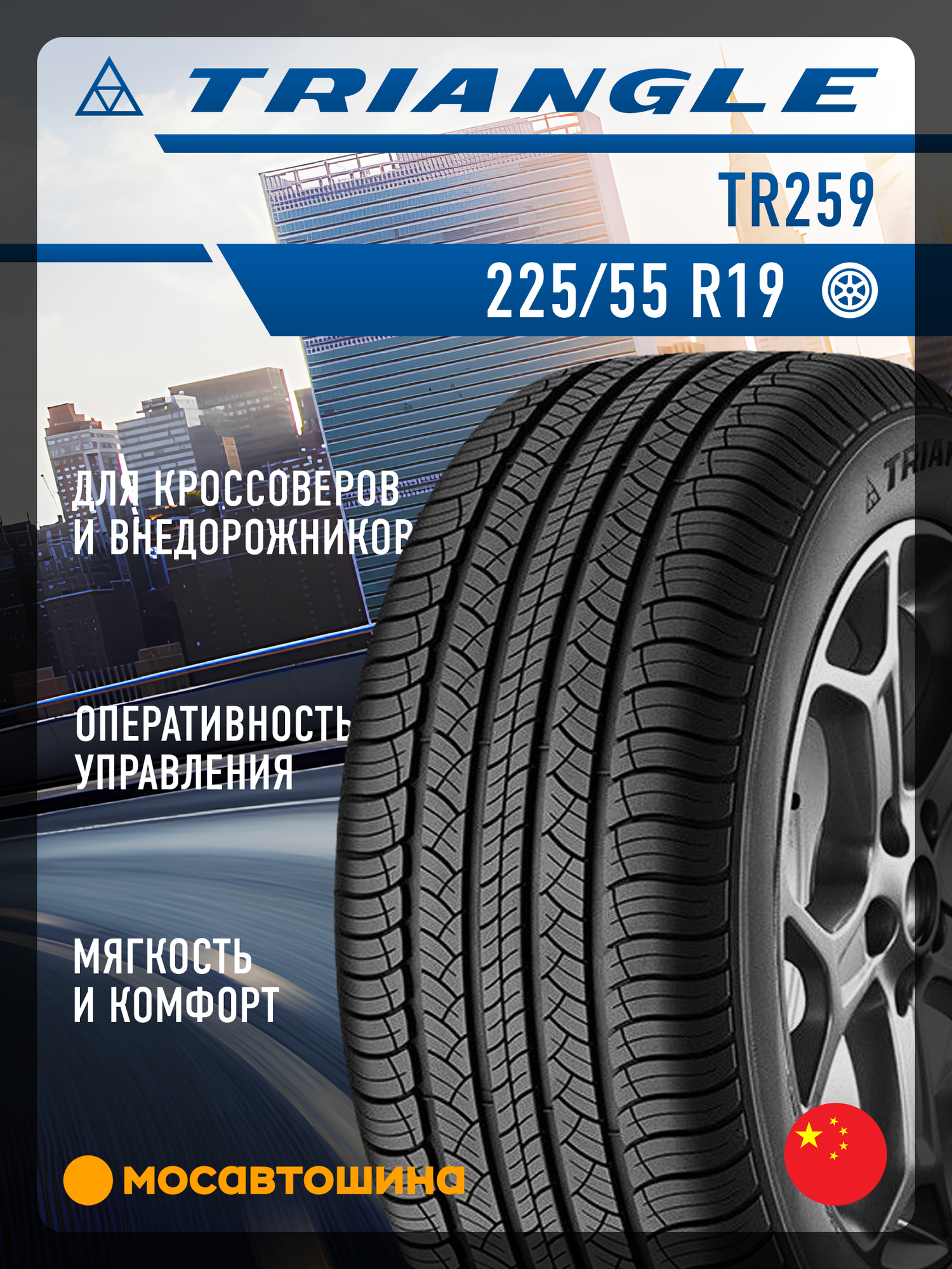 Летние автомобильные шины Triangle TR259 225/55 R19 99V