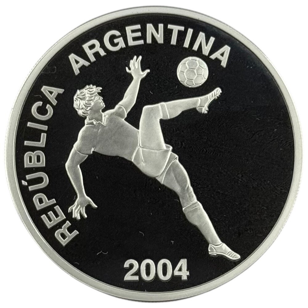 Аргентина 5 песо 2004 г. (XVII чемпионат мира по футболу, Германия 2006) (Proof)