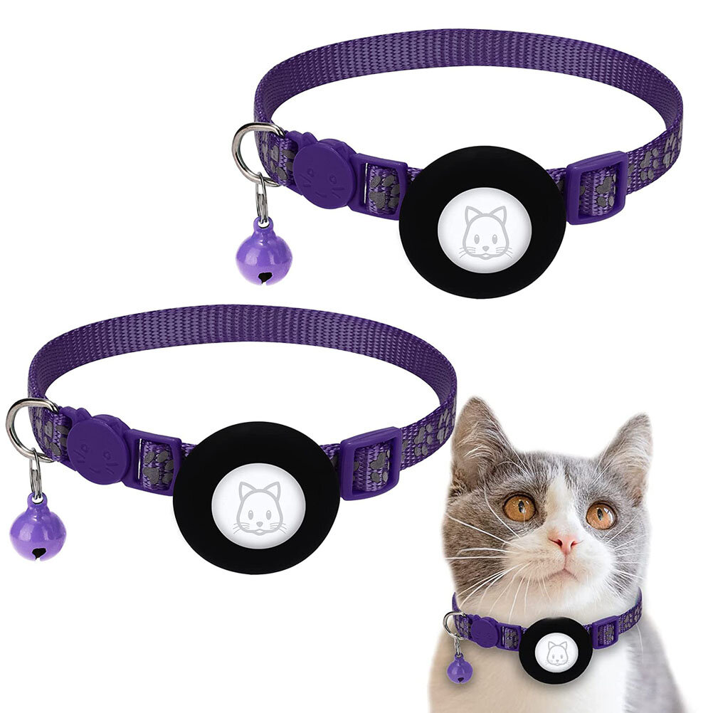 2Pcs Cat Collar with Bell and Safety Closure Reflective for Kittens Puppies