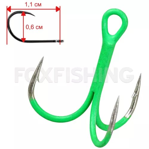 Крючки Flagman F36 Luminous Green №12 (5шт.)