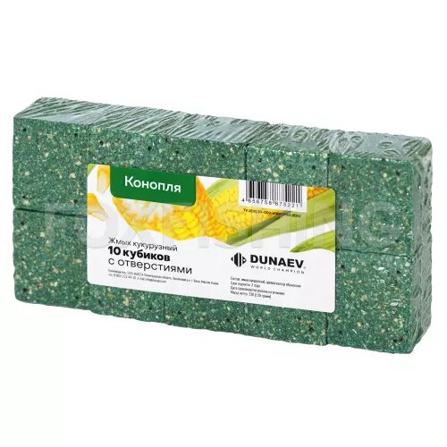 Макуха Dunaev жмых кукурузный / Конопля 1уп. / 300гр. (10шт. по 30гр.)