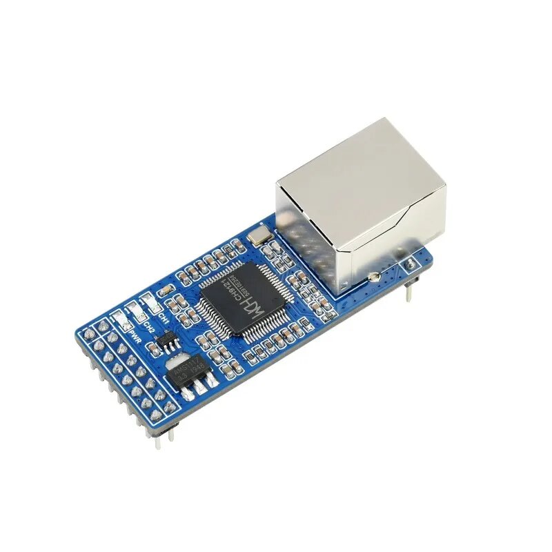 2-канальный преобразователь Waveshare UART в Ethernet, прозрачный модуль передачи последовательного порта