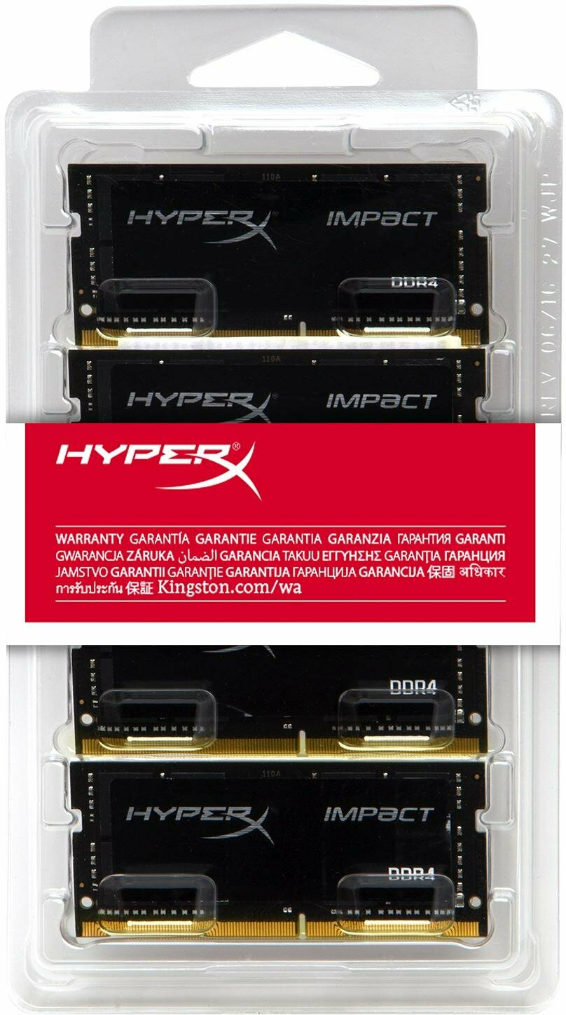 Оперативная память SODIMM 64Gb(4*16Gb) DDR4-2133 HyperX HX421S14IBK4/64 Impact