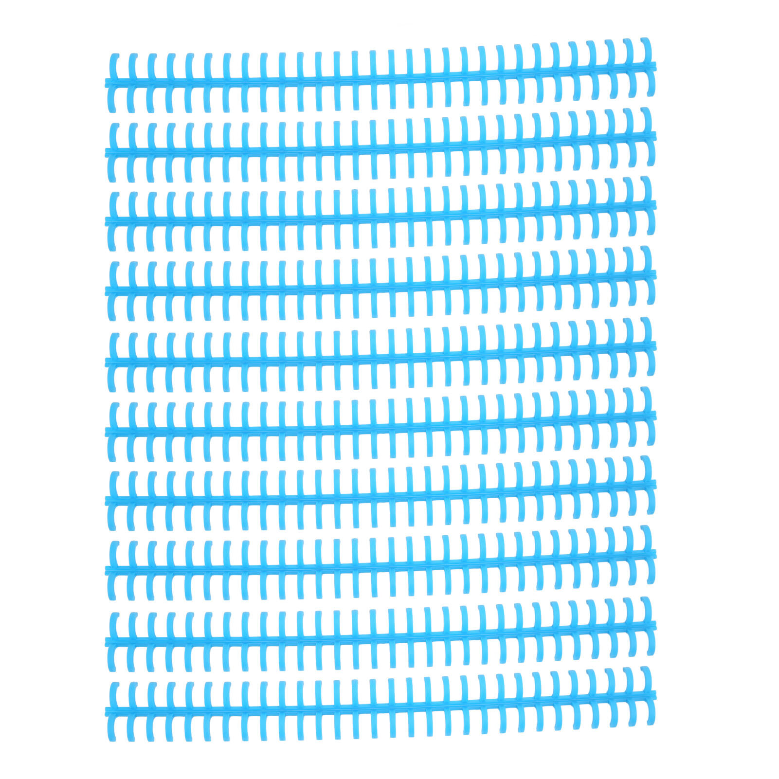 10 шт. Переплет для книг в мягкой обложке, 30 отверстий для обрезки, износостойкий полипропиленовый пластик, гребенка 10 мм, для студентов и офисов, синий.