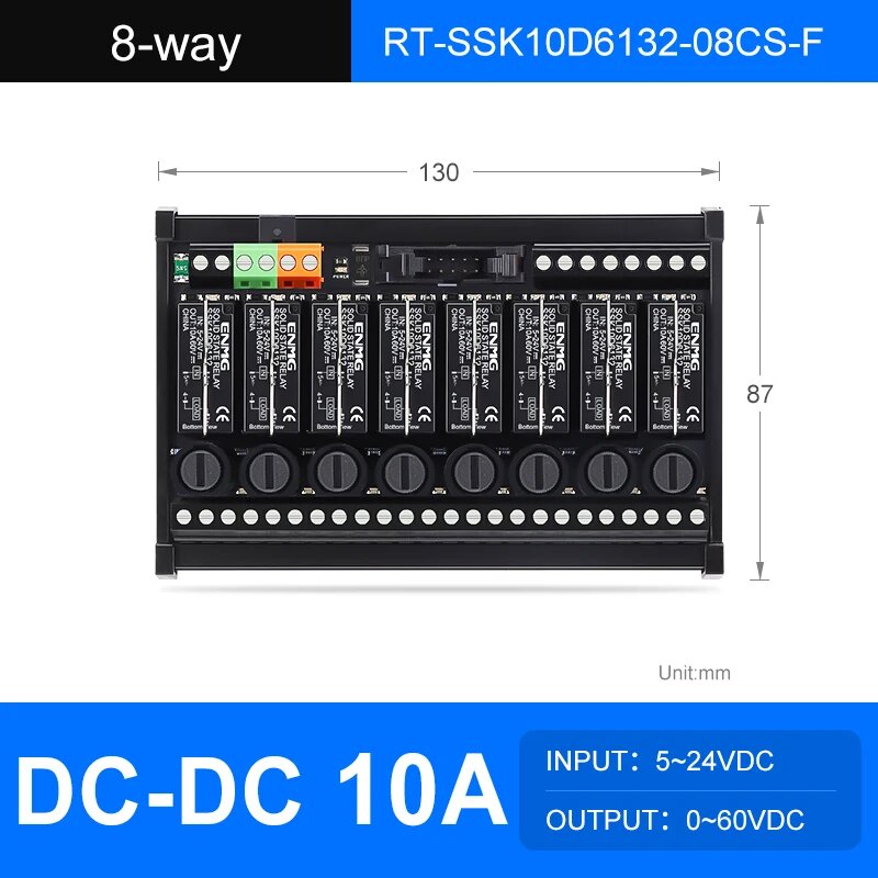 Релейный модуль RT-SSK10D6132-08CS-F 8-way DC-DC 10A