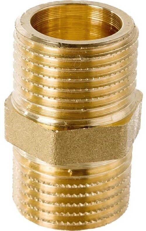 Ниппель MIXTON / Микстон усиленный удлиненный бочонок, наружный, из латуни, резьба 1/2дюйма / фитинги