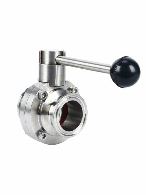 Кран бабочка кламп1,5 дюйма нержавеющей стали AISI 304(50,5MM)