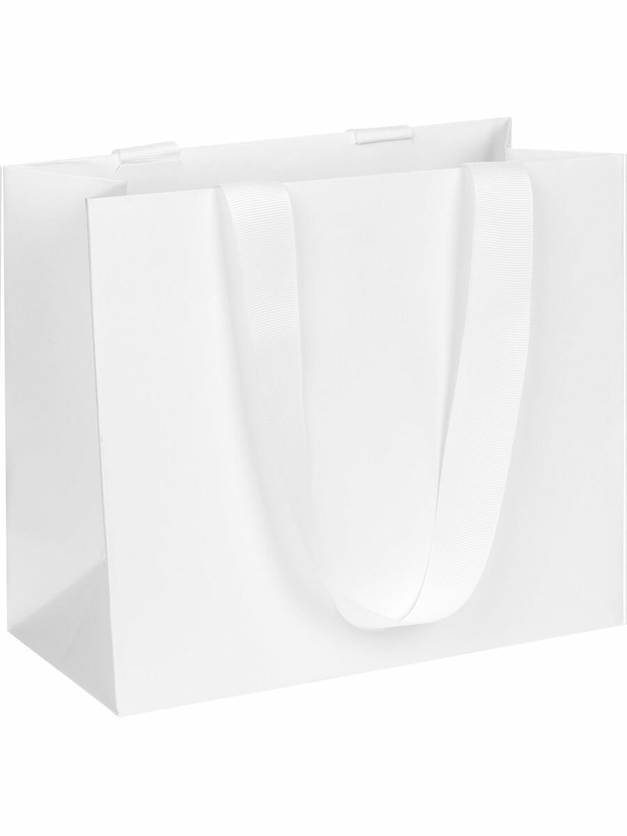 Пакет подарочный бумажный, упаковка для подарка, 24х20х10, Manilla S, белый, на День Рождения, на Выпускной