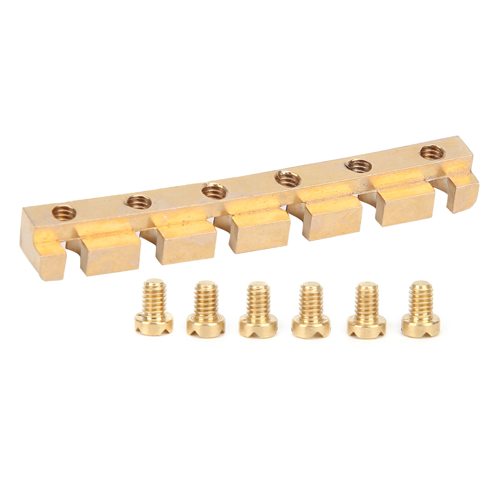 Латунный регулируемый порожек для 6-струнной электробас-гитары, запчасти и аксессуары.