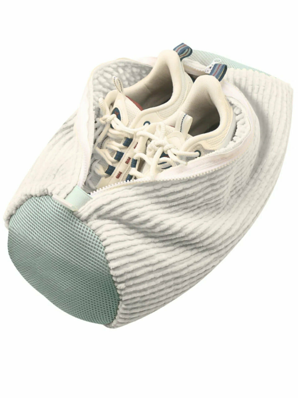 Мешок для стирки обуви и кроссовок в стиральной машине, застежка-молния, синелевая микрофибра, бежевый