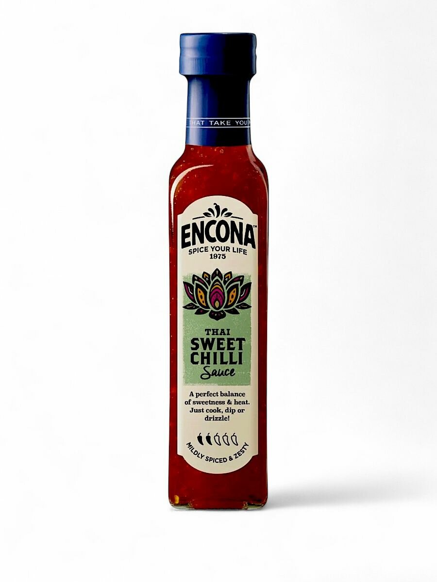 Соус Encona "Сладкий чили", умеренно острый, 180 мл, стеклянная бутылка
