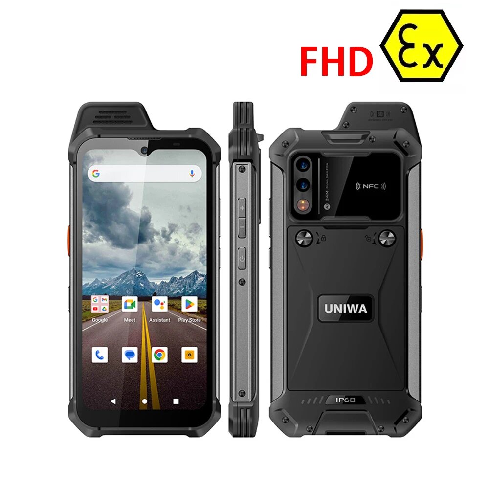 UNIWA W999 Черный, 8+128 ГБ, Android 13, ATEX, Рация