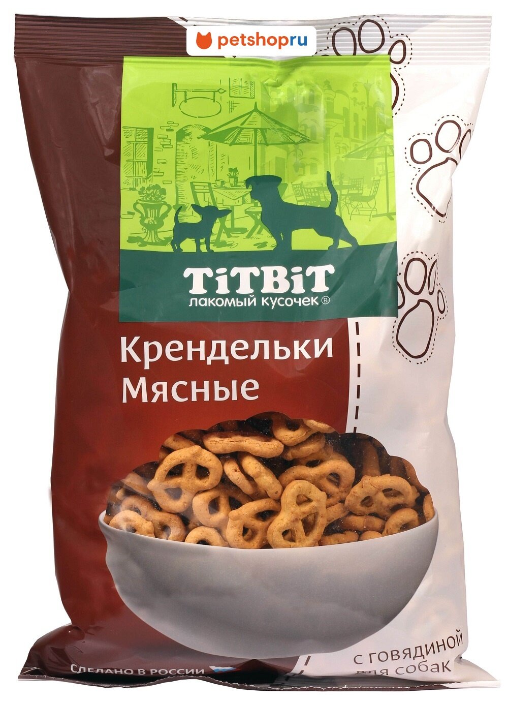 TiTBiT Печенье Крендельки мясные с говядиной для взрослых собак