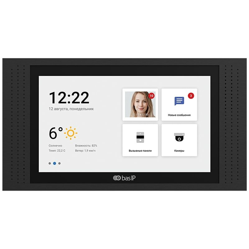 AT-07L (черный) видеодомофон Bas-IP