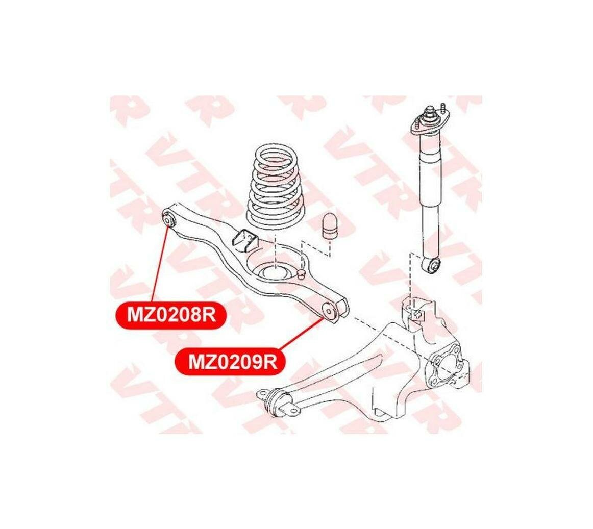 Сайлентблок рычага для автомобилей Vtr MZ0209R (комплектующие и запчасти для авто)