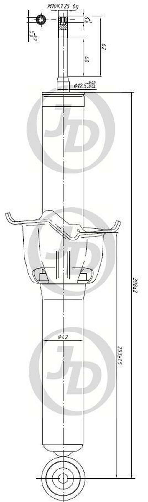 Just drive амортизатор подвески для автомобилей газ зад. jaa0089