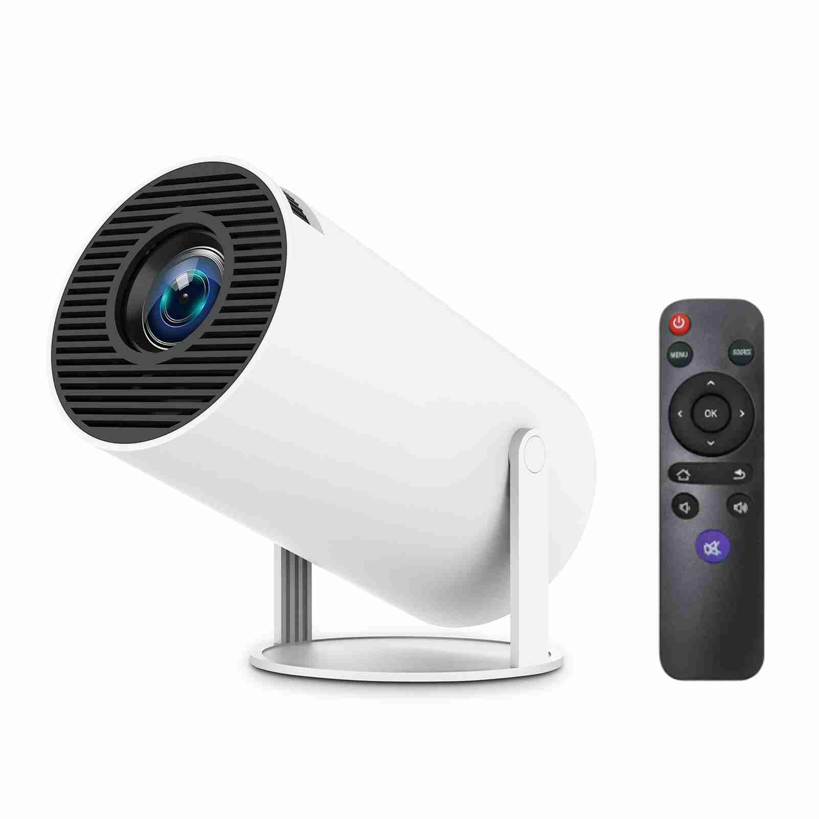 Projector 720P High Definition 180 Degree Rotation 4K Hard Decoding Video for Home Dormitory