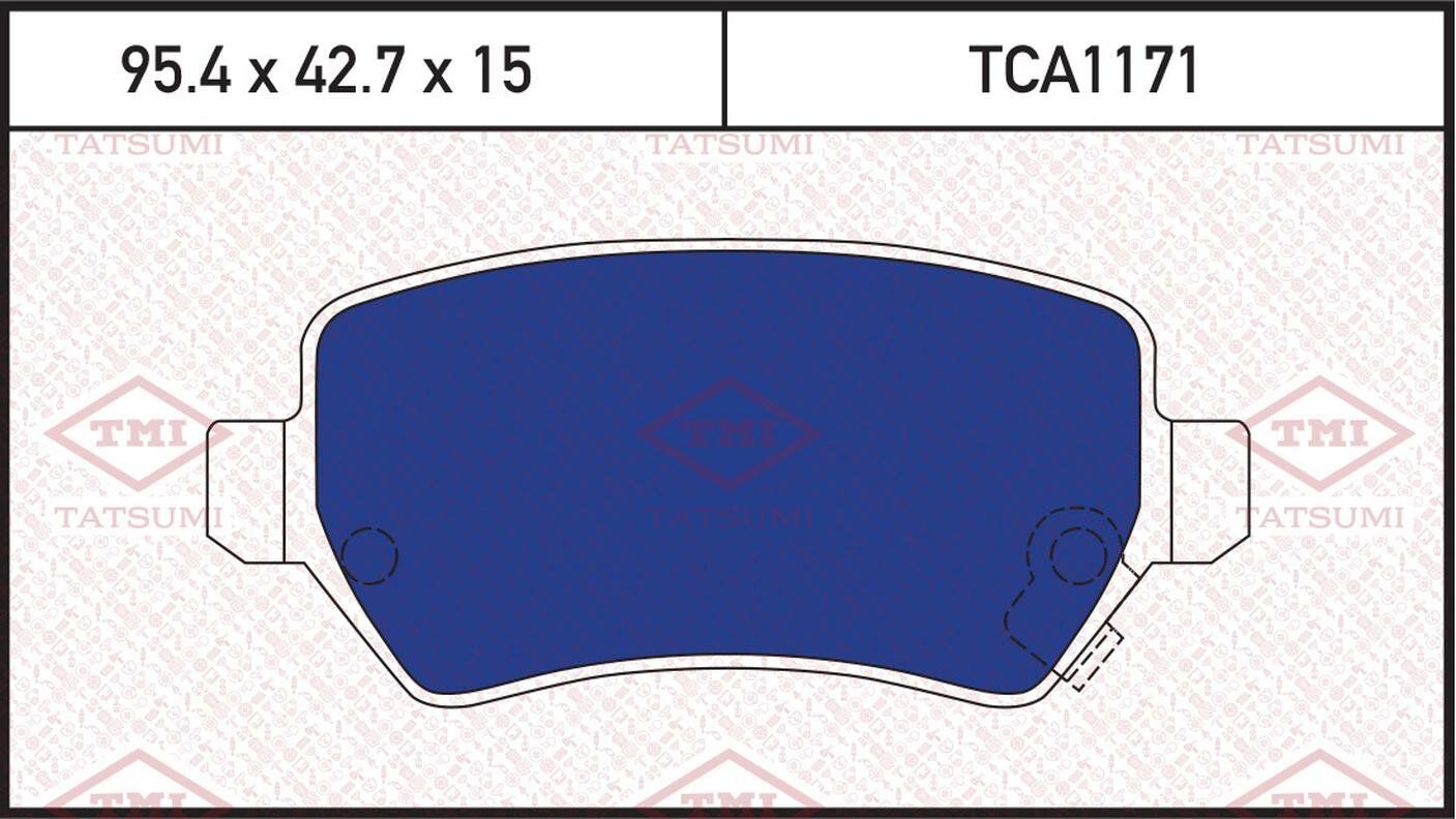 Tatsumi колодки тормозные для автомобилей дисковые задние tca1171