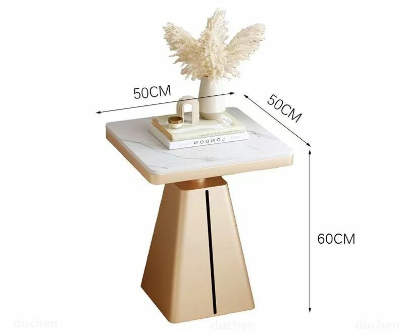 Креативный журнальный столик из каменной плиты в кремовом стиле, простой современный квадратный стол для гостиной