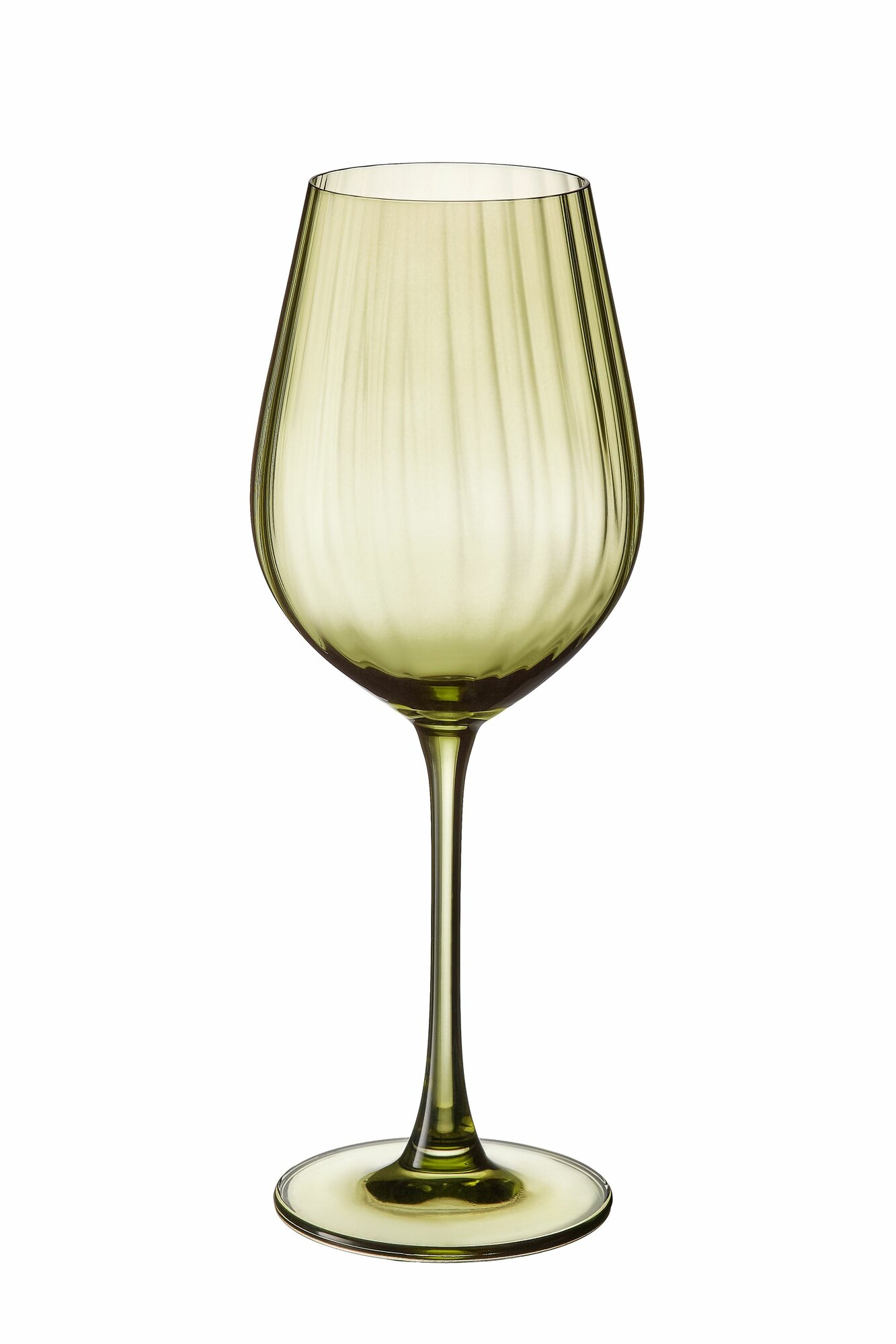 Бокал для красного вина "COLUMBA OPTIC", декор "Травянисто-зеленый", 500 мл (набор 2 шт), Crystal Bohemia/ БСС0514