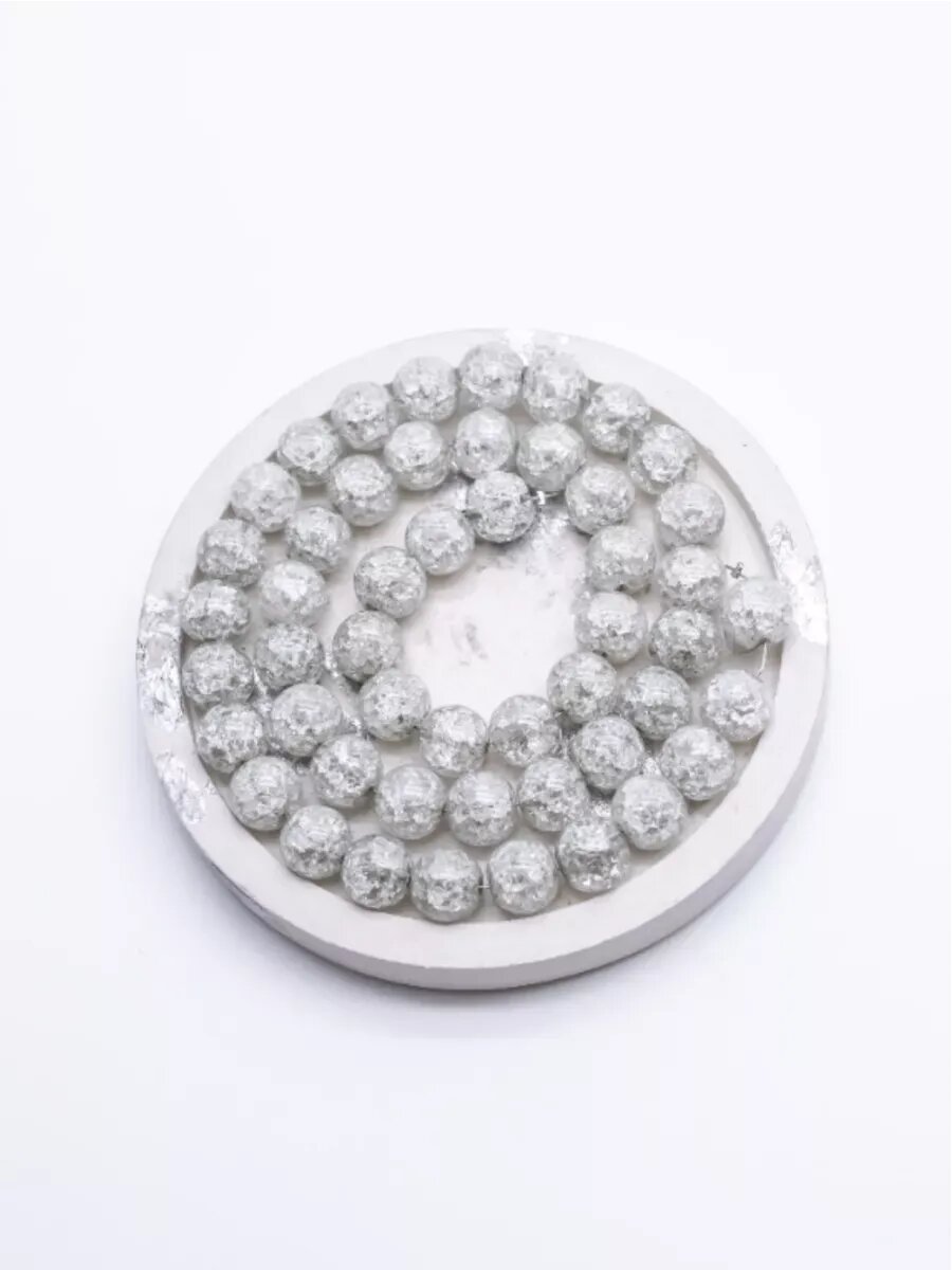 0912 Серый кварц топовые камни для рукоделия 8мм 1 нить люкс