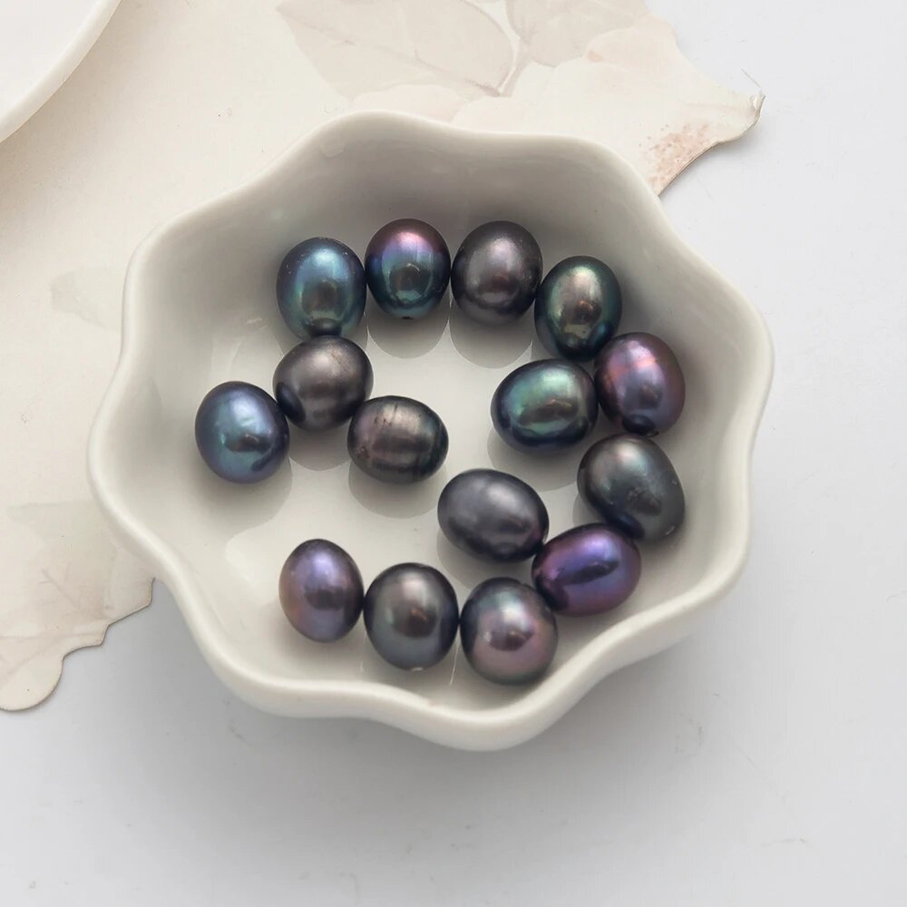 Черные натуральные пресноводные жемчужины 10-11 мм