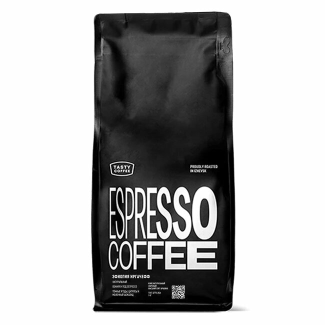Кофе Tasty Coffee для эспрессо "Эфиопия Иргачефф" в зернах 1кг