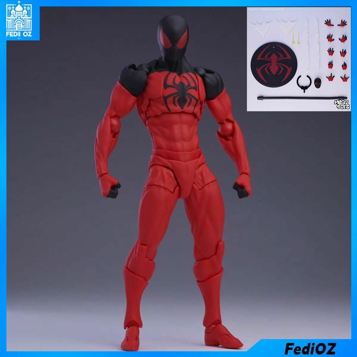 Фигурка Человек-Паук Красный Симбиот с Подвижными Частями, 17см Spider-Man Red Symbiote