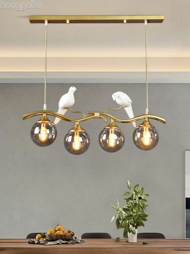 Украшение в виде птиц, стеклянная люстра
