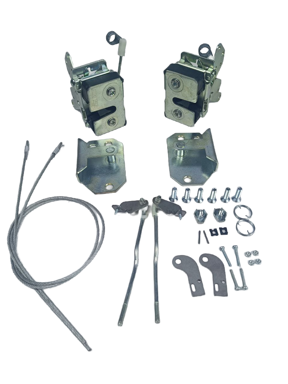 Бесшумные замки Нива передних дверей универсальные. Евро ручки, полный комплект.