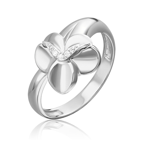 Кольцо, белое золото, 585 проба, бриллиант