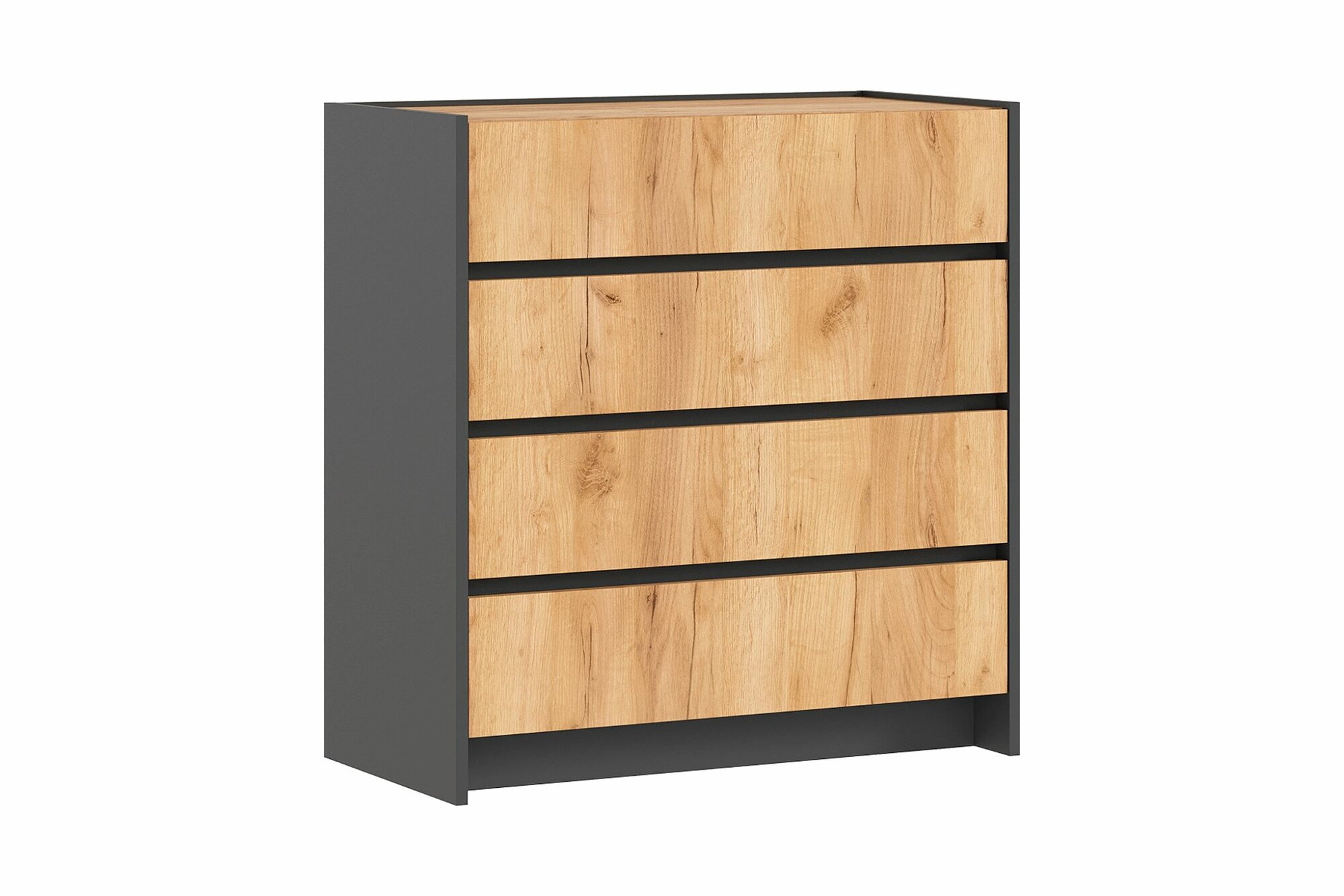 Комод Остин 800 4 ящика Дуб крафт/Графит