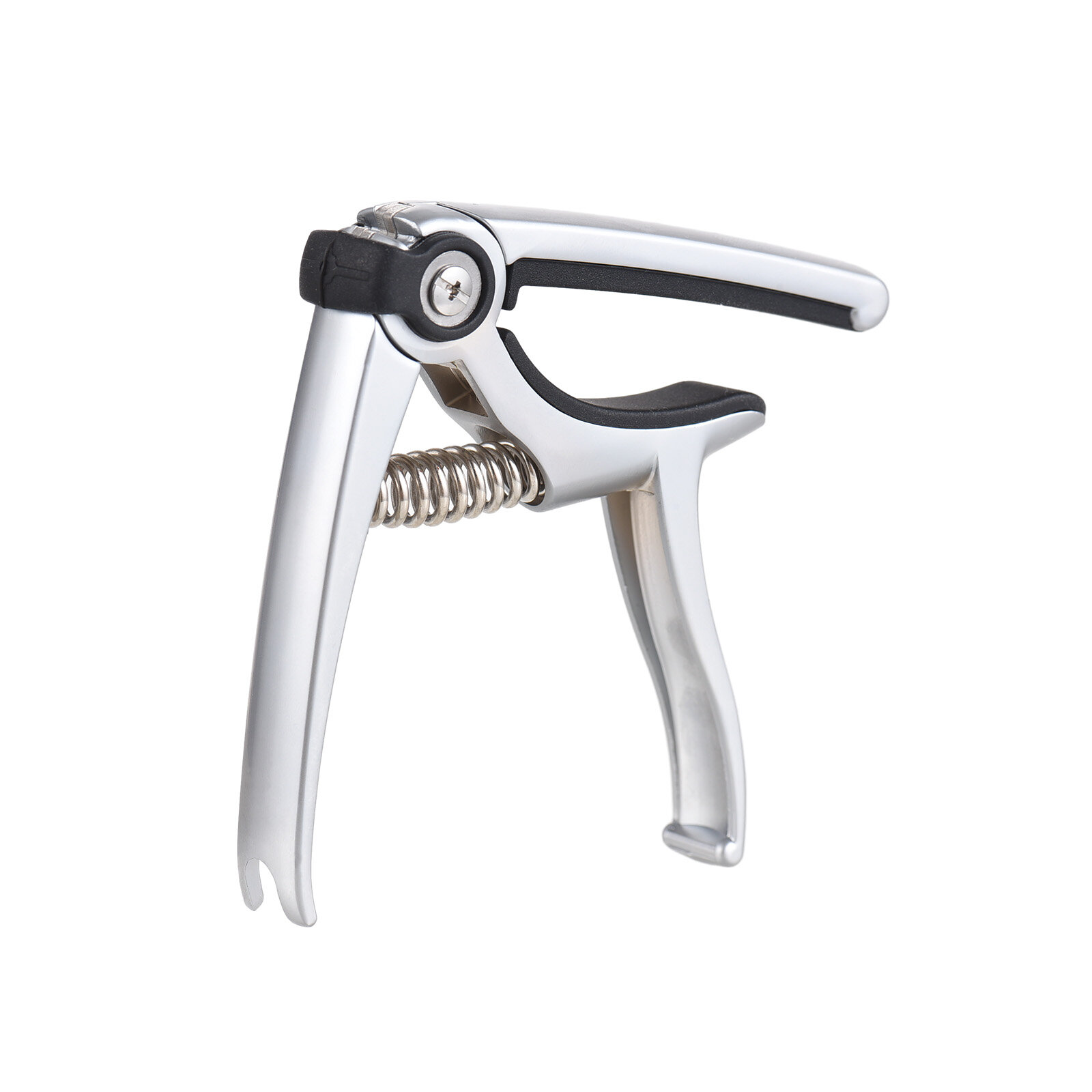 Универсальный каподастр для гитары 4-в-1 с функцией быстрой смены, кусачками для струн, держателем медиатора, аксессуарами для быстрой замены, легкий и прочный, подходит для укулеле, банджо, мандолины и бас-гитары.