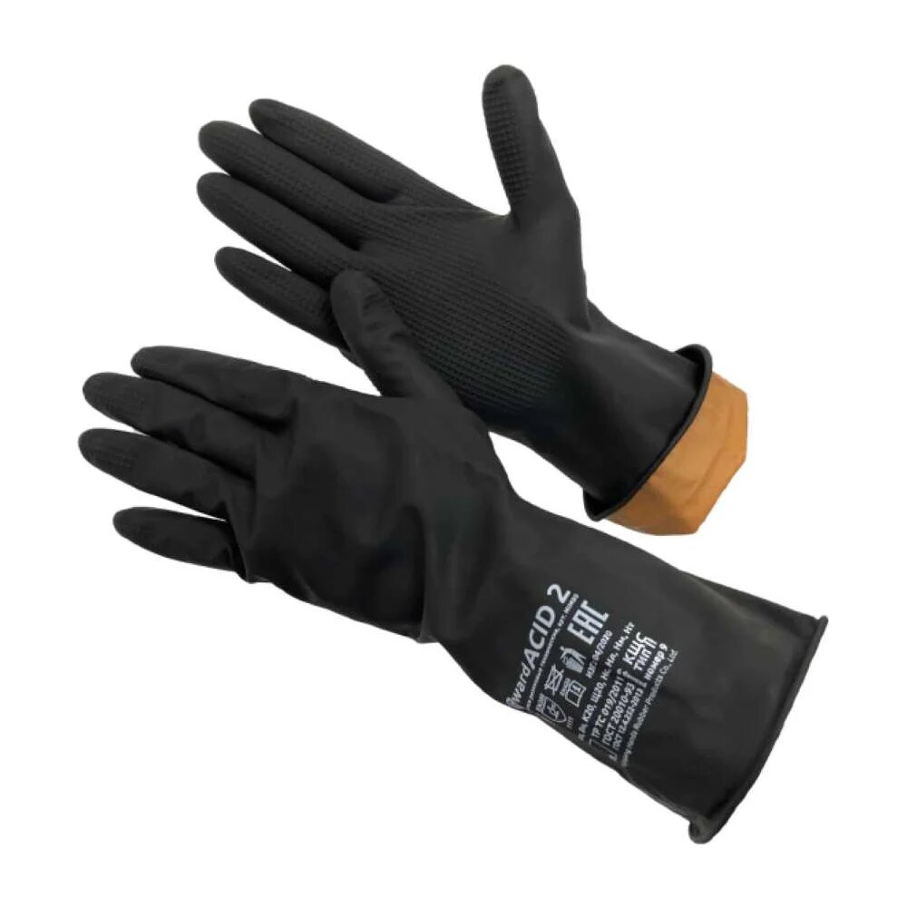 Gward ACID 2 Перчатки резиновые технические КЩС тип II К50 Щ40, р L 12 пар в упаковке арт. HIM90 HIM90/L