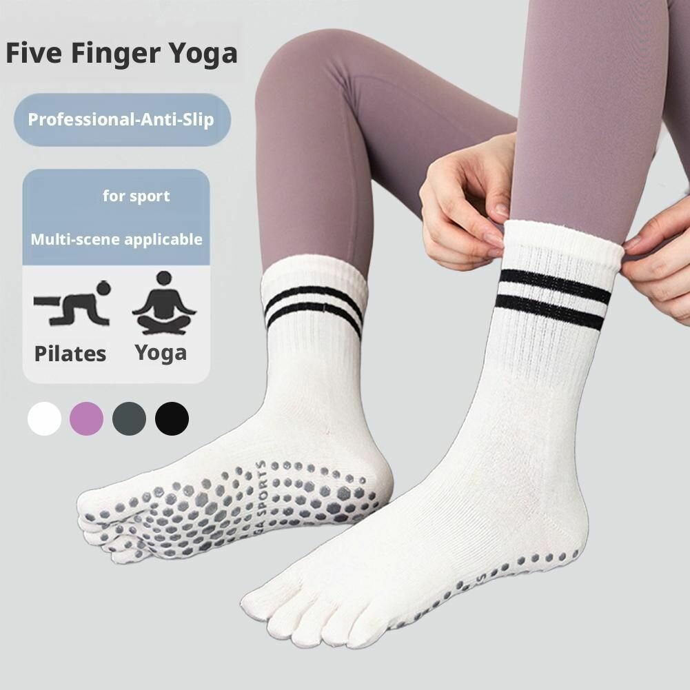 Носки для йоги с пятью пальцами