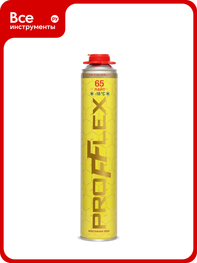 Пена монтажная PROFFLEX PRO 65 л, Лайт, зима 70138, 65л