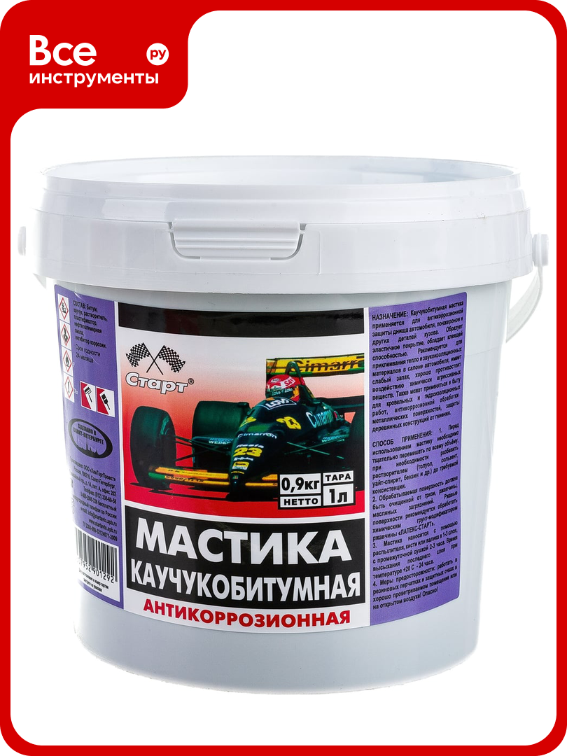 Каучукобитумная мастика старт 1 л пэ 4607952901292