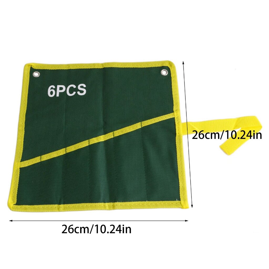 6 карманов прочный холст гаечный ключ инструмент сворачивающийся мешок для хранения