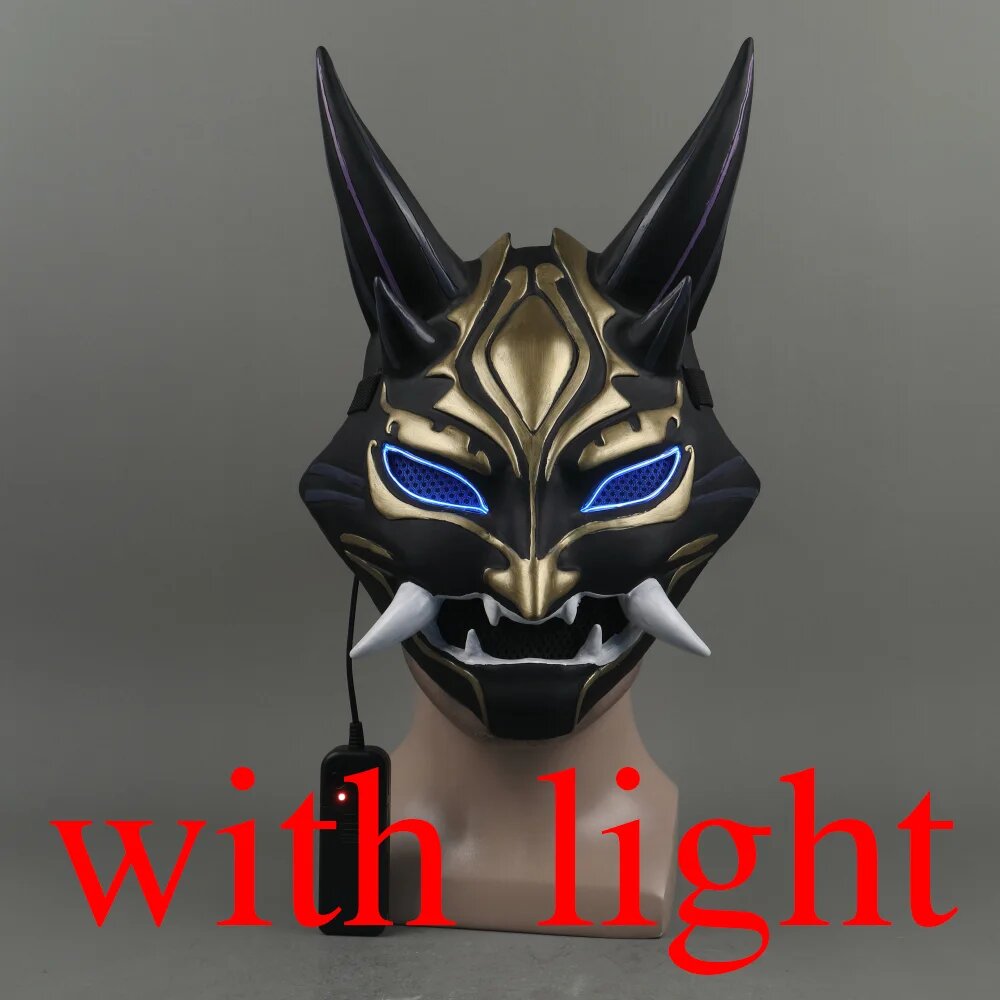 Маска Genshin Impact Xiao LED cosermart new PVC and Led mask