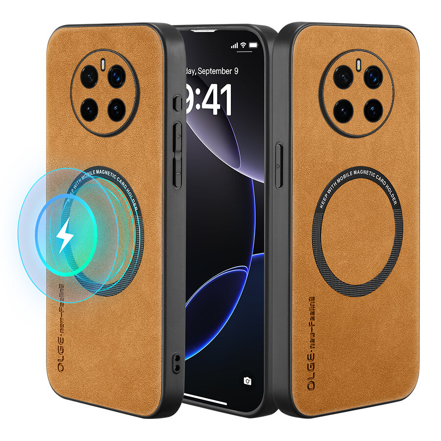 Чехол Для Honor Magic 7/Хонор Магик 7, soft touch, чехол-кардиомонитор, искусственная кожа, поликарбонат (PC), защита камеры, ударопрочный, усиленные углы, Honor, Honor Magic 7, brown,