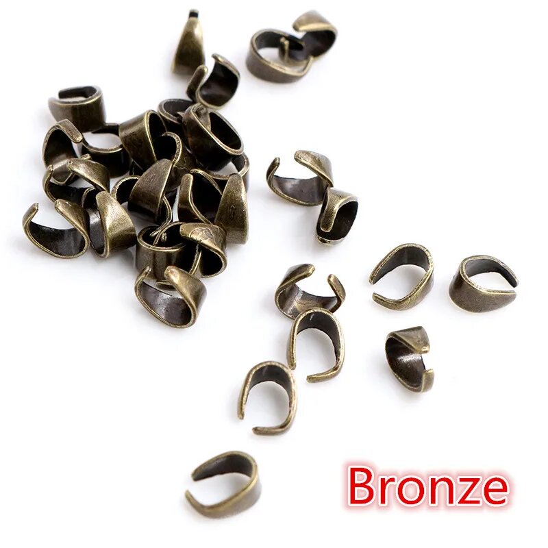 Зажимы для подвесок Bronze 9x6x4mm, 50 шт.