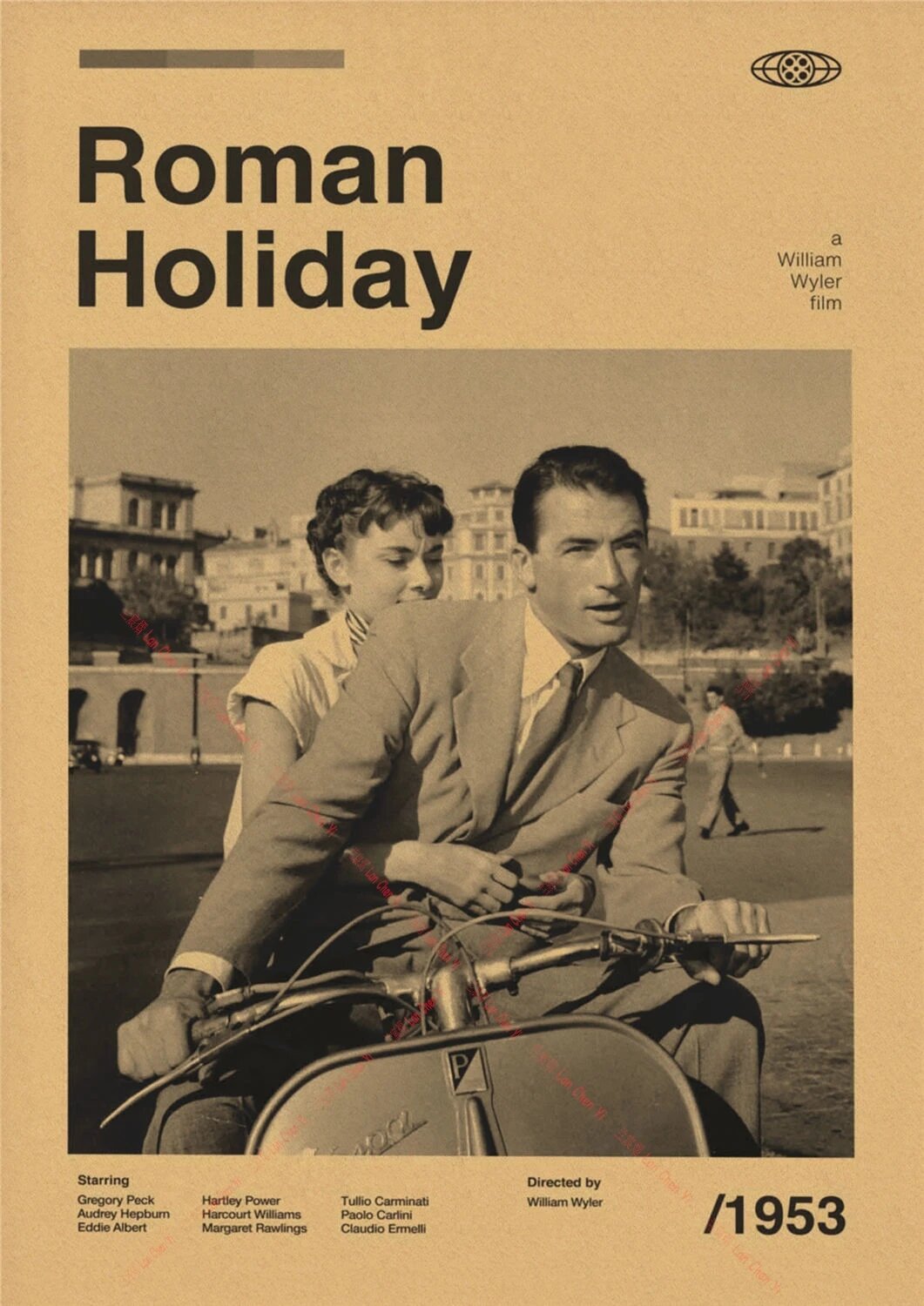 Классические фильмы в стиле 50-60-х годов, из крафт-бумаги, фотография искусства, 52, 42x30cm