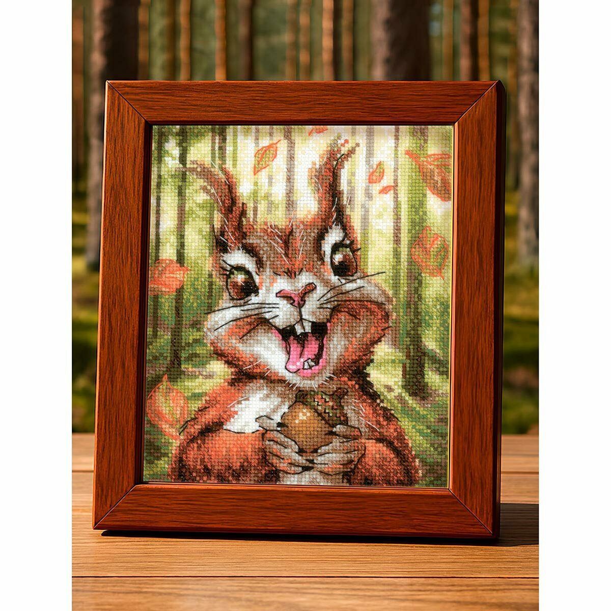 Набор для вышивания крестиком 'Крепкий орешек', 15х18 см, Риолис