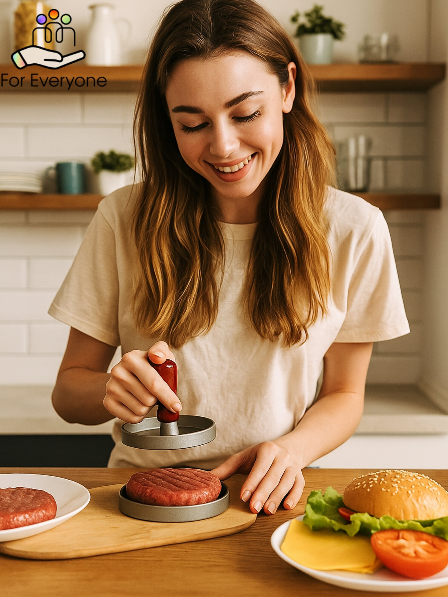 Пресс для бургеров 11×11 см, форма для котлет из нержавеющей стали