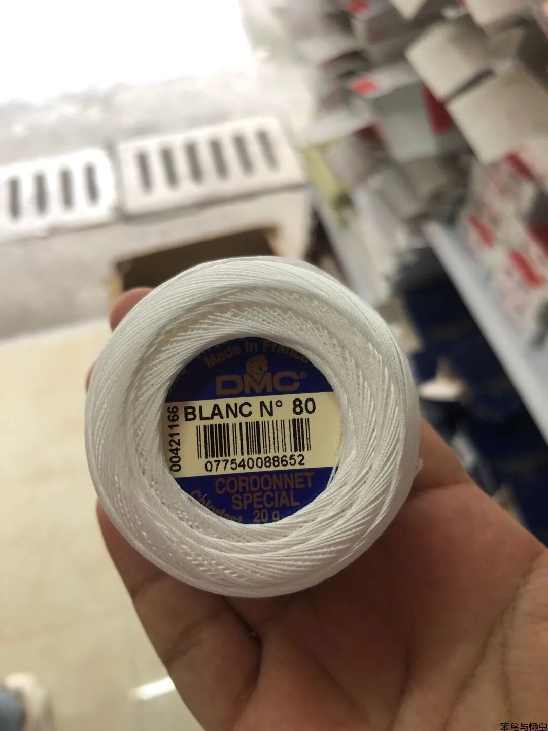 DMC NO.80 ART119 кружевная нить для вязания крючком Белый, BLANC 20g