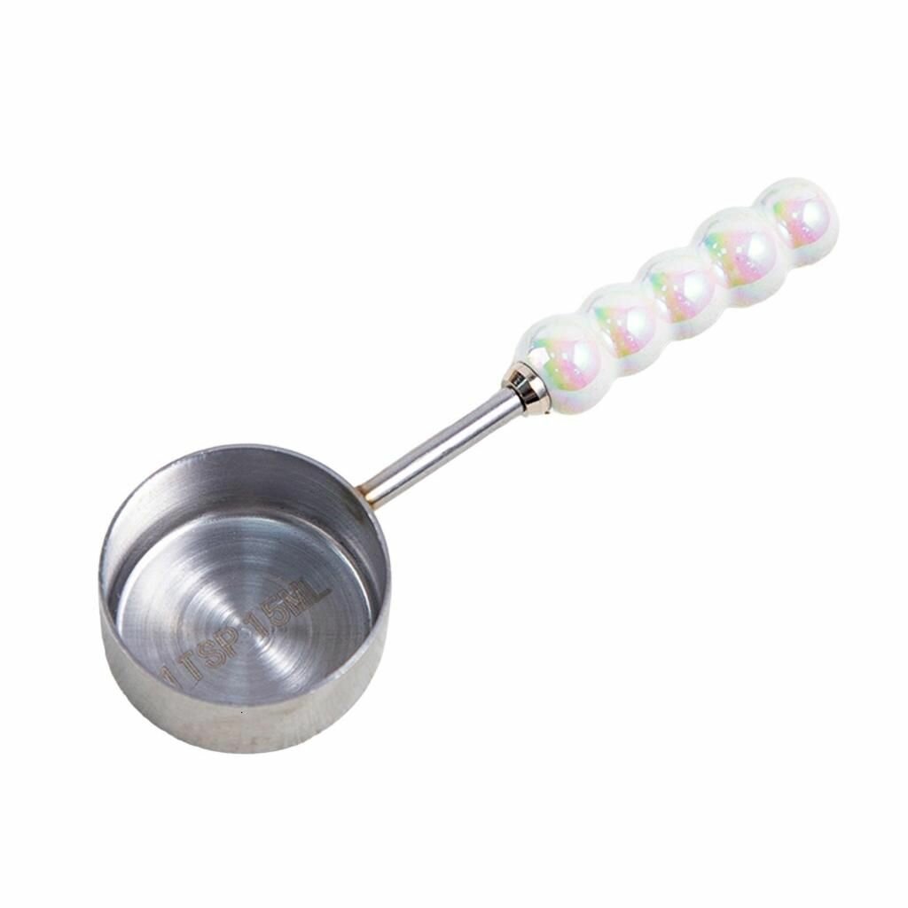 Маленькая ложечка с перламутровой ручкой-разноцветная перламутровая ручка