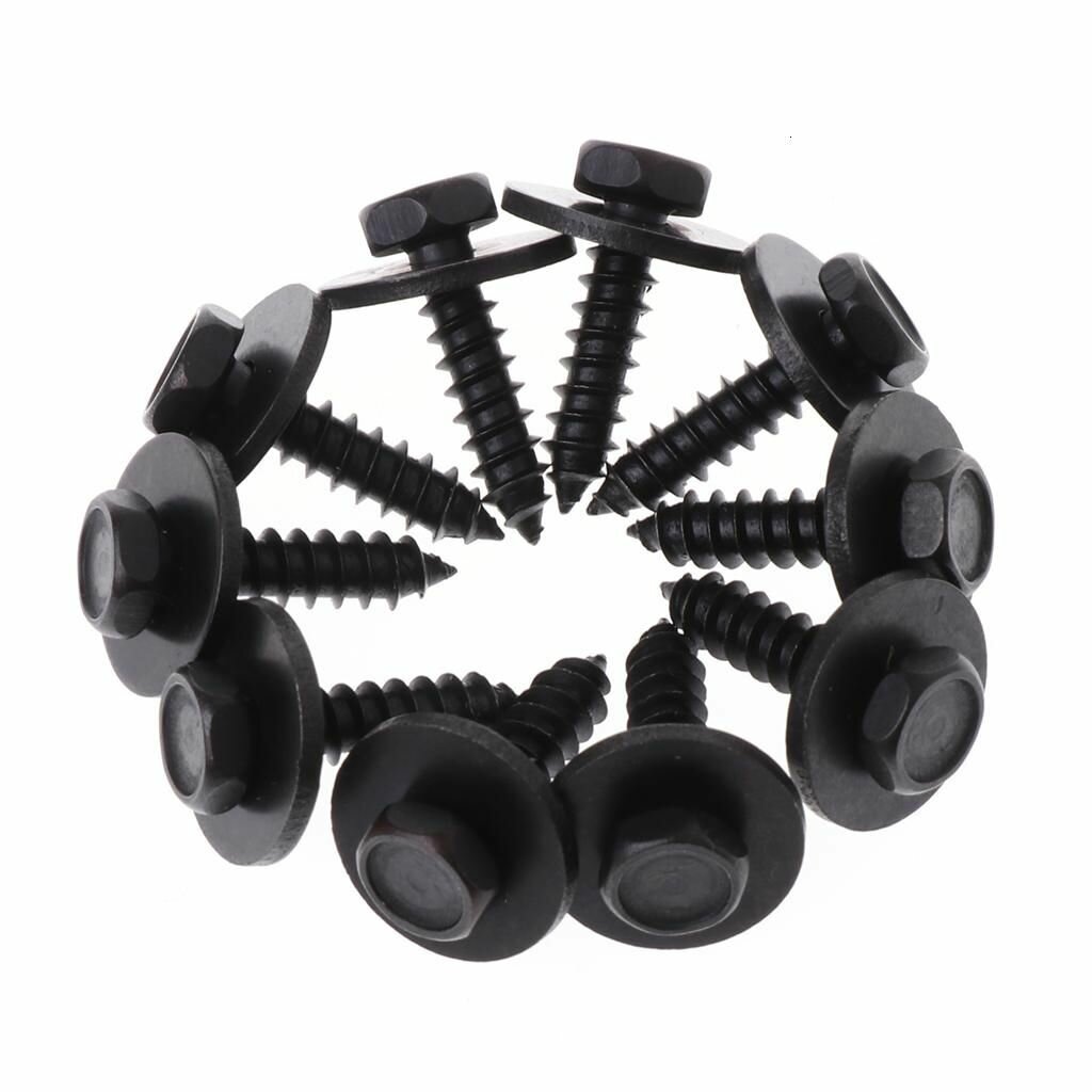 4.8x19мм саморезы с шайбой под шестигранник 8мм, Черный